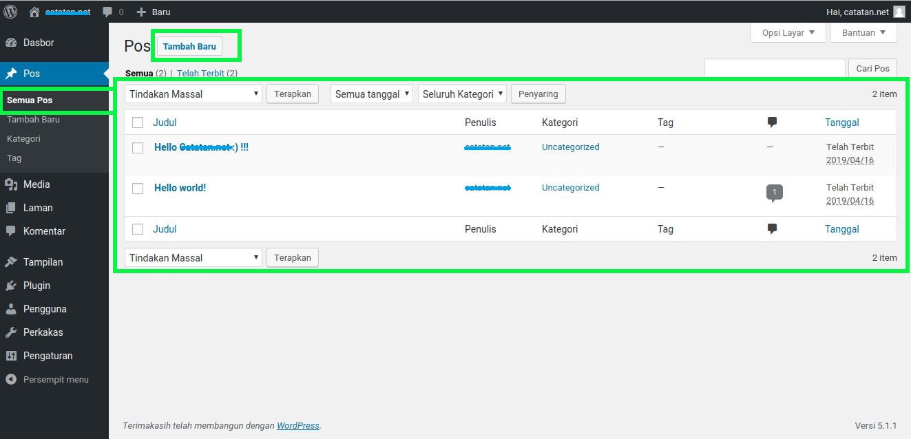 Cara Mudah Posting di Wordpress
